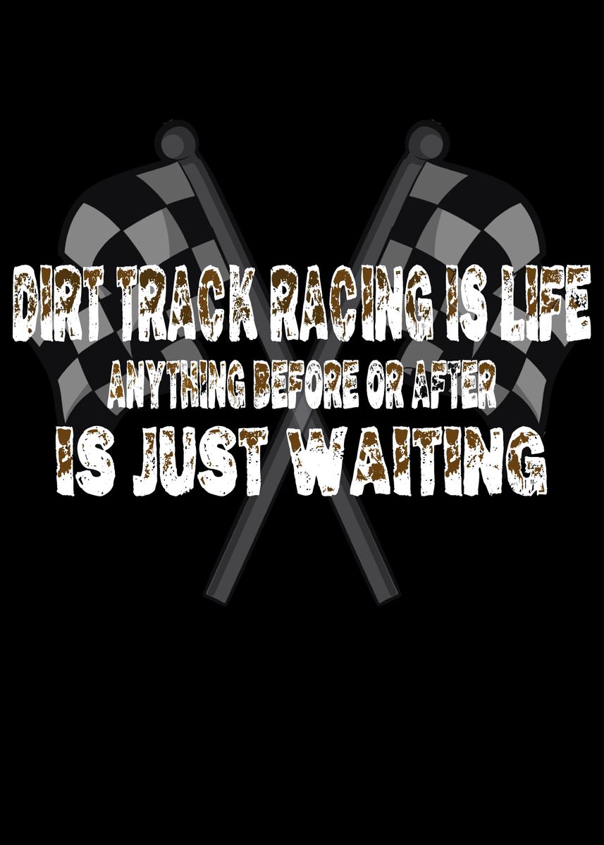 'Dirt Track Racing American' Poster, picture, metal print, paint by ...