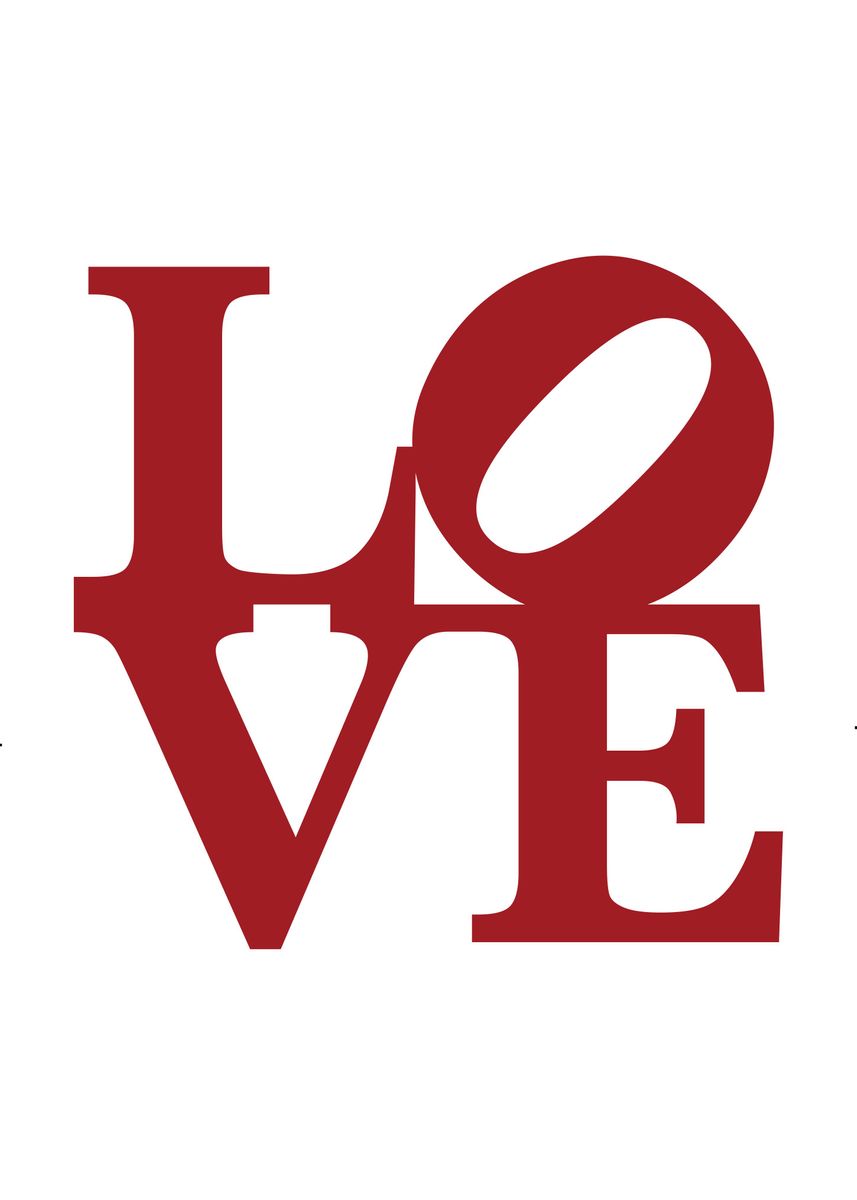 'Red Love Sign' Poster, picture, metal print, paint by Haus and Hues ...