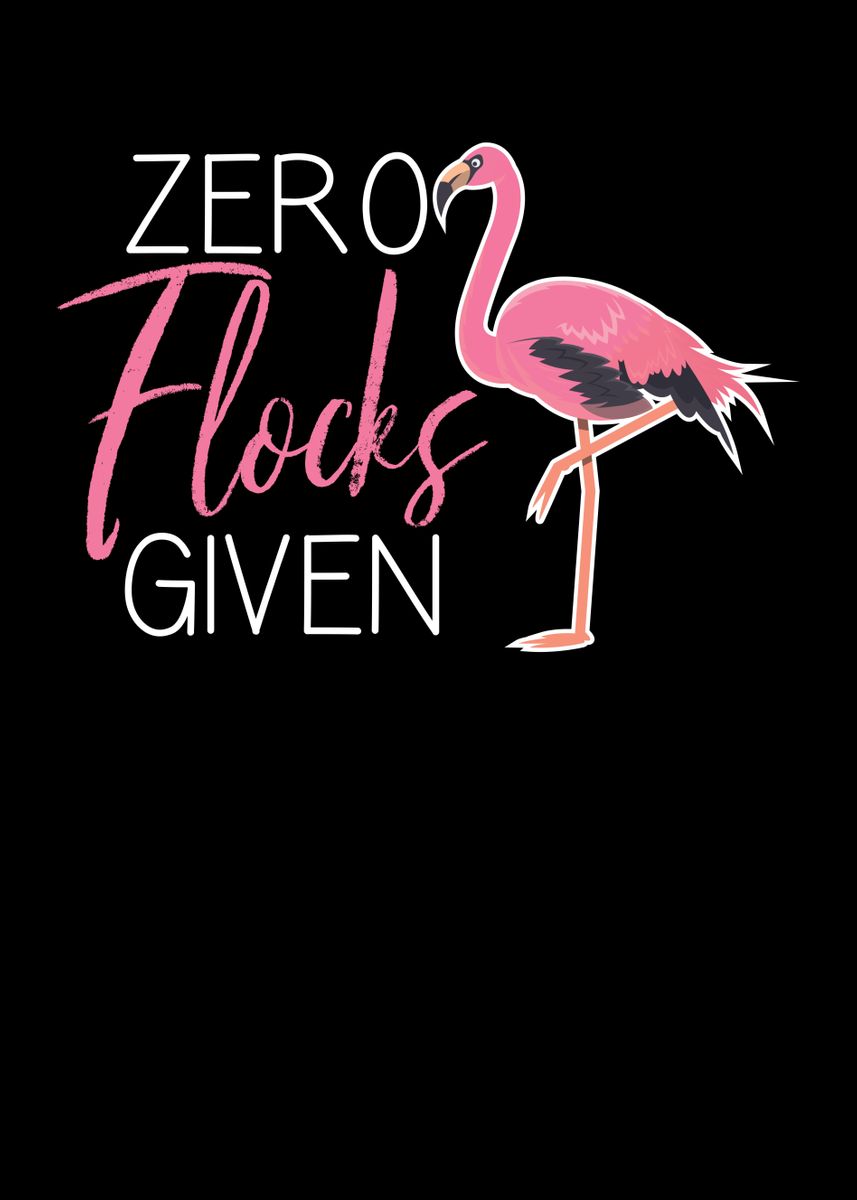 'Funny Flamingo' Poster, picture, metal print, paint by Shiva121 | Displate