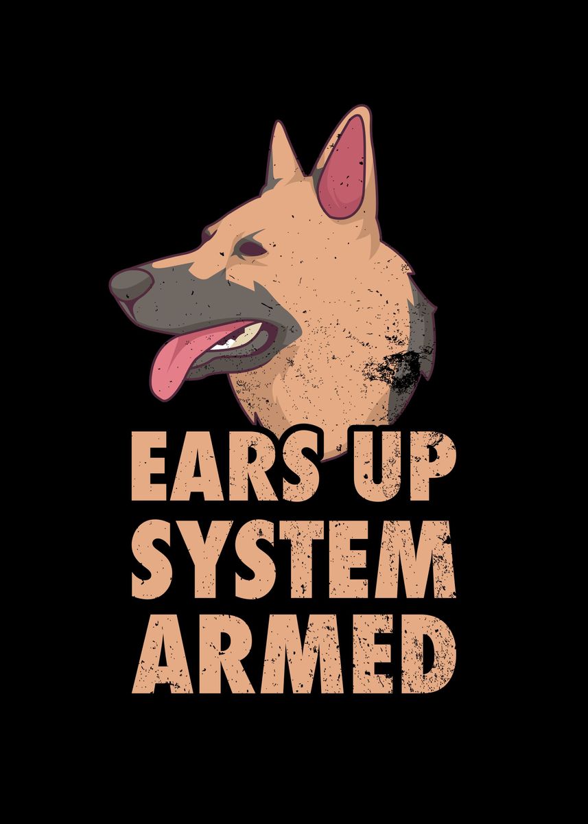'German Shepherd Watchdog' Poster, picture, metal print, paint by ...