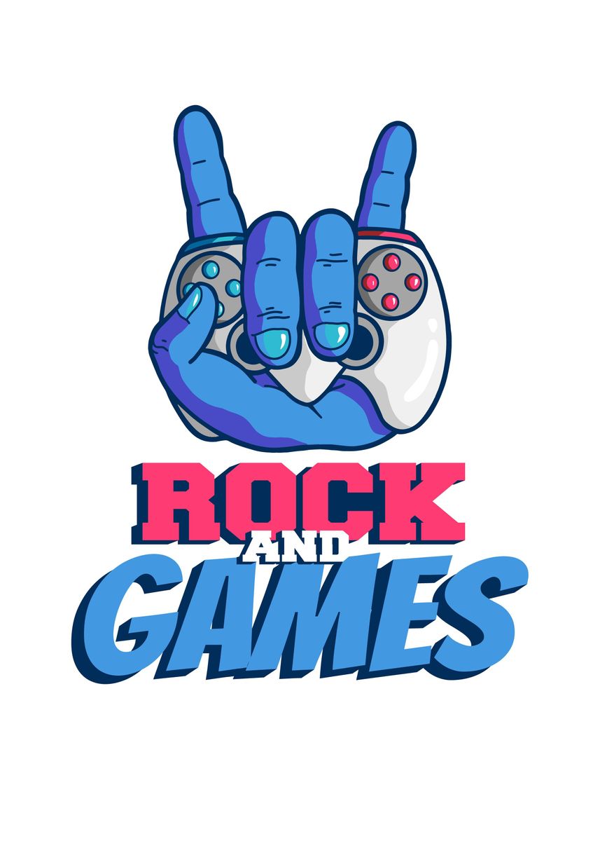 'Rock And Games' Poster, picture, metal print, paint by AlmightyFashion ...