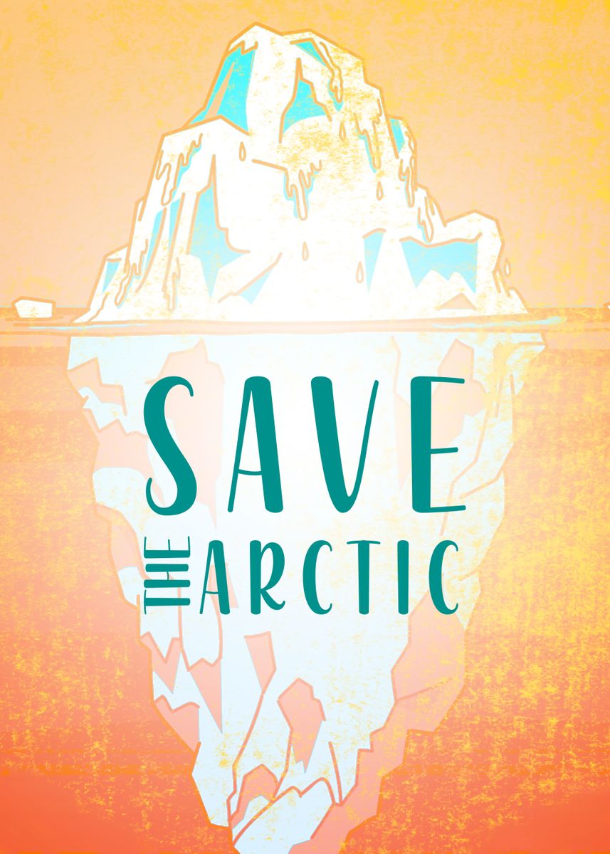 'Save the arctic color art' Poster, picture, metal print, paint by ...