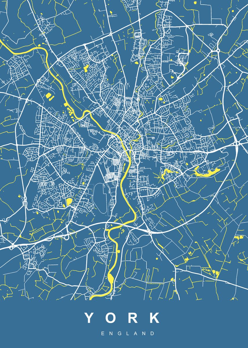 'YORK Art Map England UK' Poster by UrbanMaps | Displate
