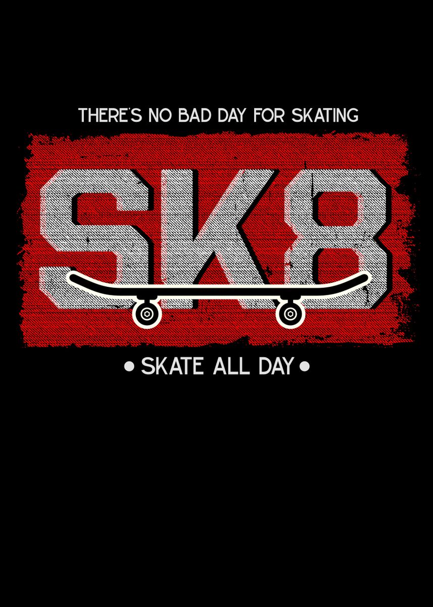 'Skateboarding Skater Sk8' Poster by Foxxy Merch | Displate