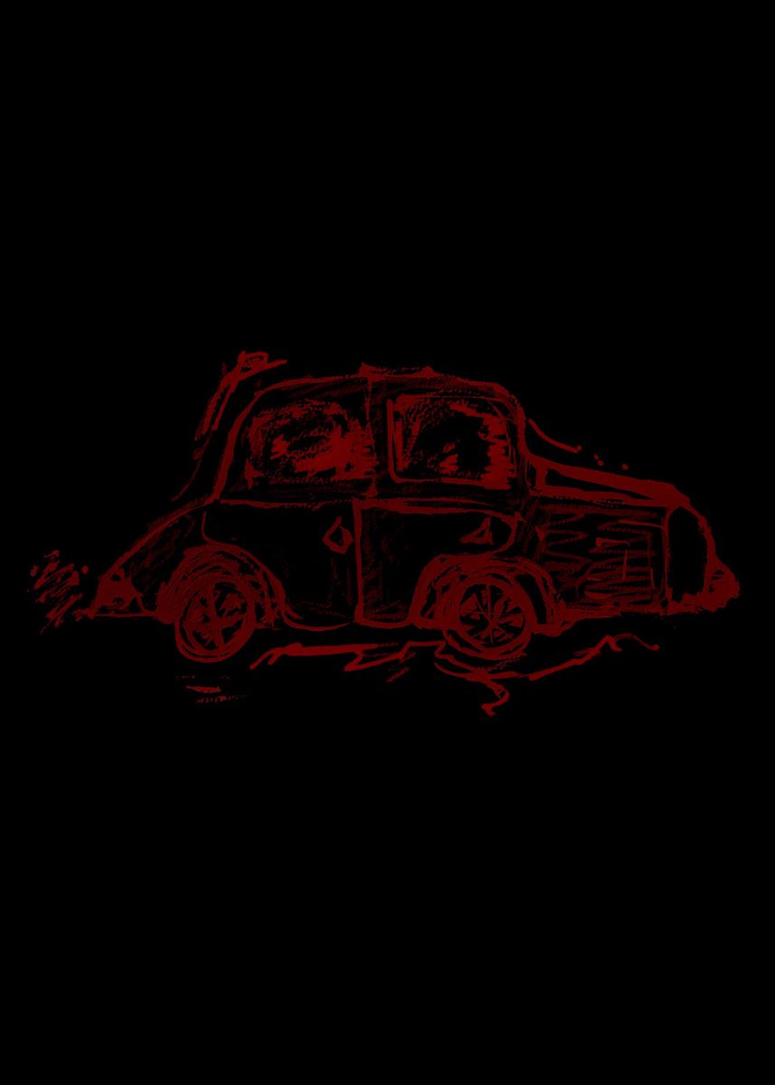 'Abstract car sketch ' Poster, picture, metal print, paint by Sophie ...