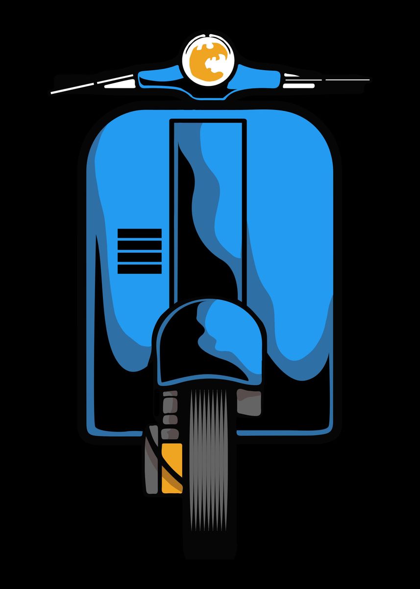 'Scooter Bike Scoot Moped' Poster by BobbyBubble | Displate