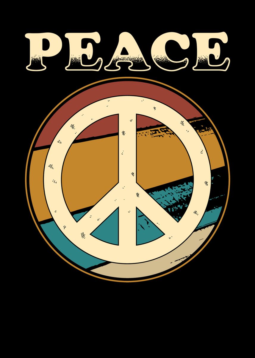 'Peace Sign' Poster, picture, metal print, paint by schmugo | Displate