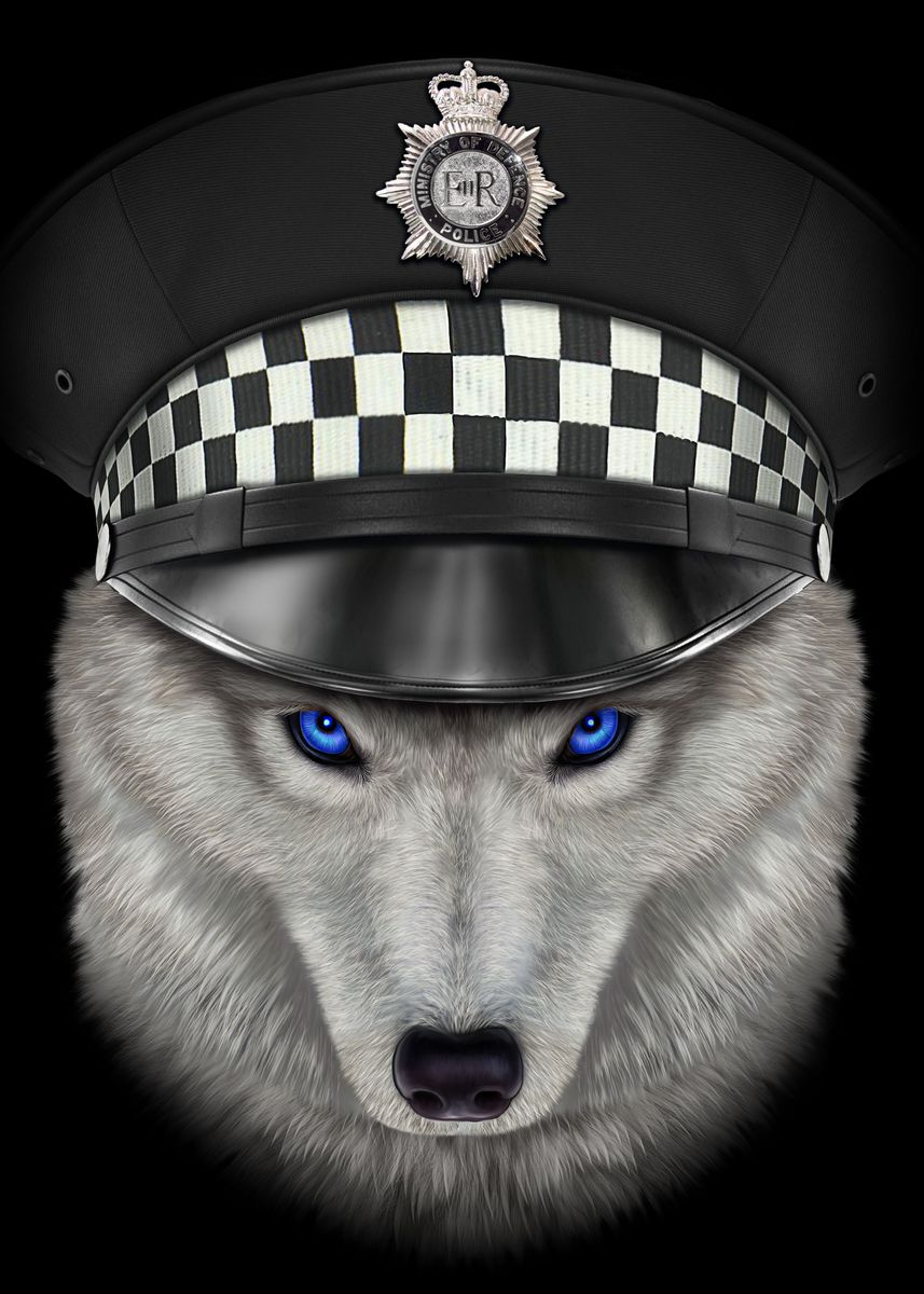 'Wolf British Police' Poster by Fox Republic | Displate