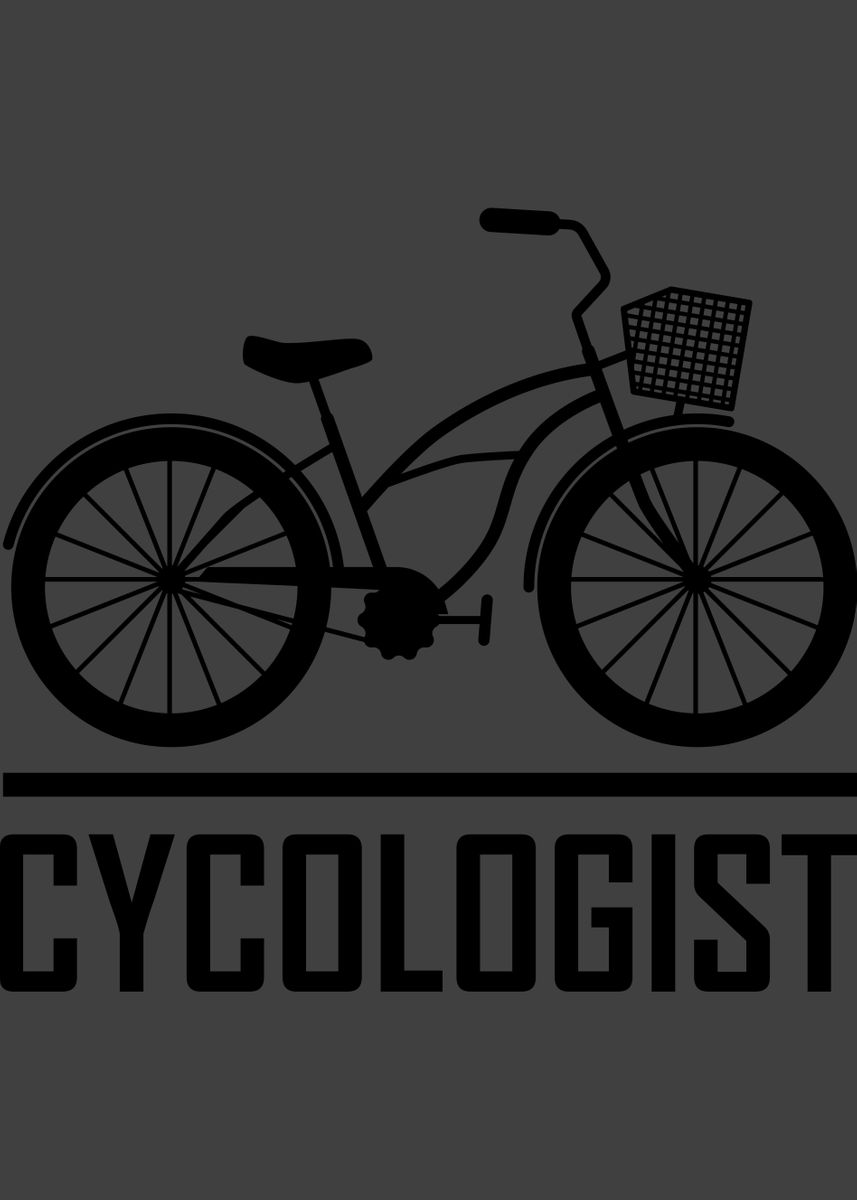 'CYCOLOGIST Funny Cycling' Poster, picture, metal print, paint by ...