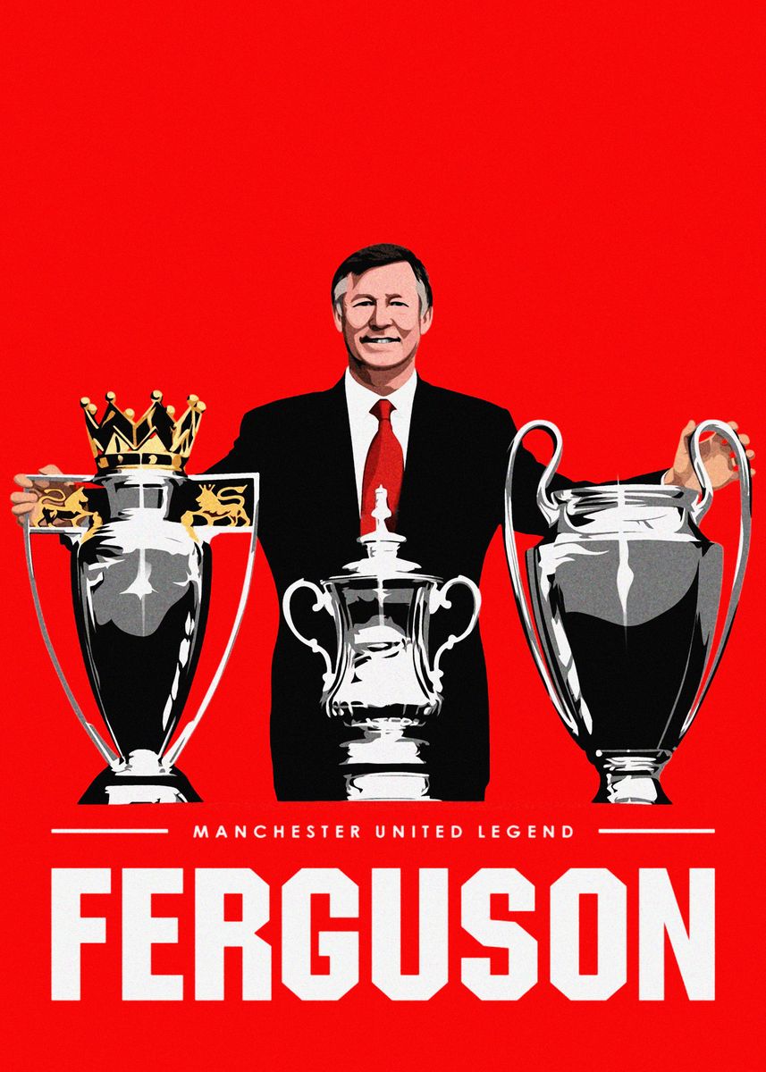 'Alex Ferguson' Poster, picture, metal print, paint by RobertHall ...
