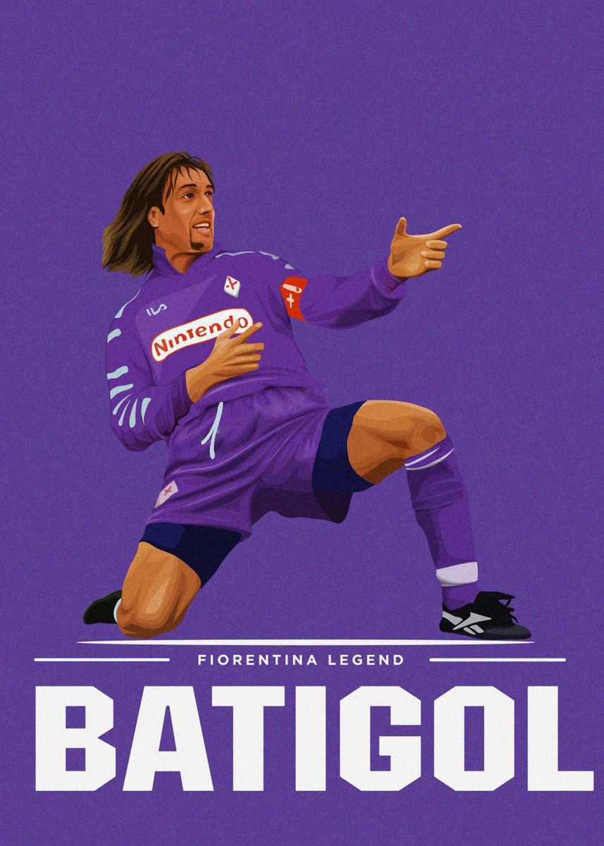 'Gabriel Batistuta Batigol' Poster, picture, metal print, paint by ...