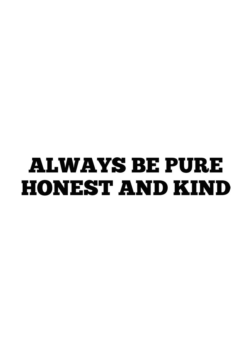 'Honesty Quotes Wall Art' Poster, picture, metal print, paint by Human ...
