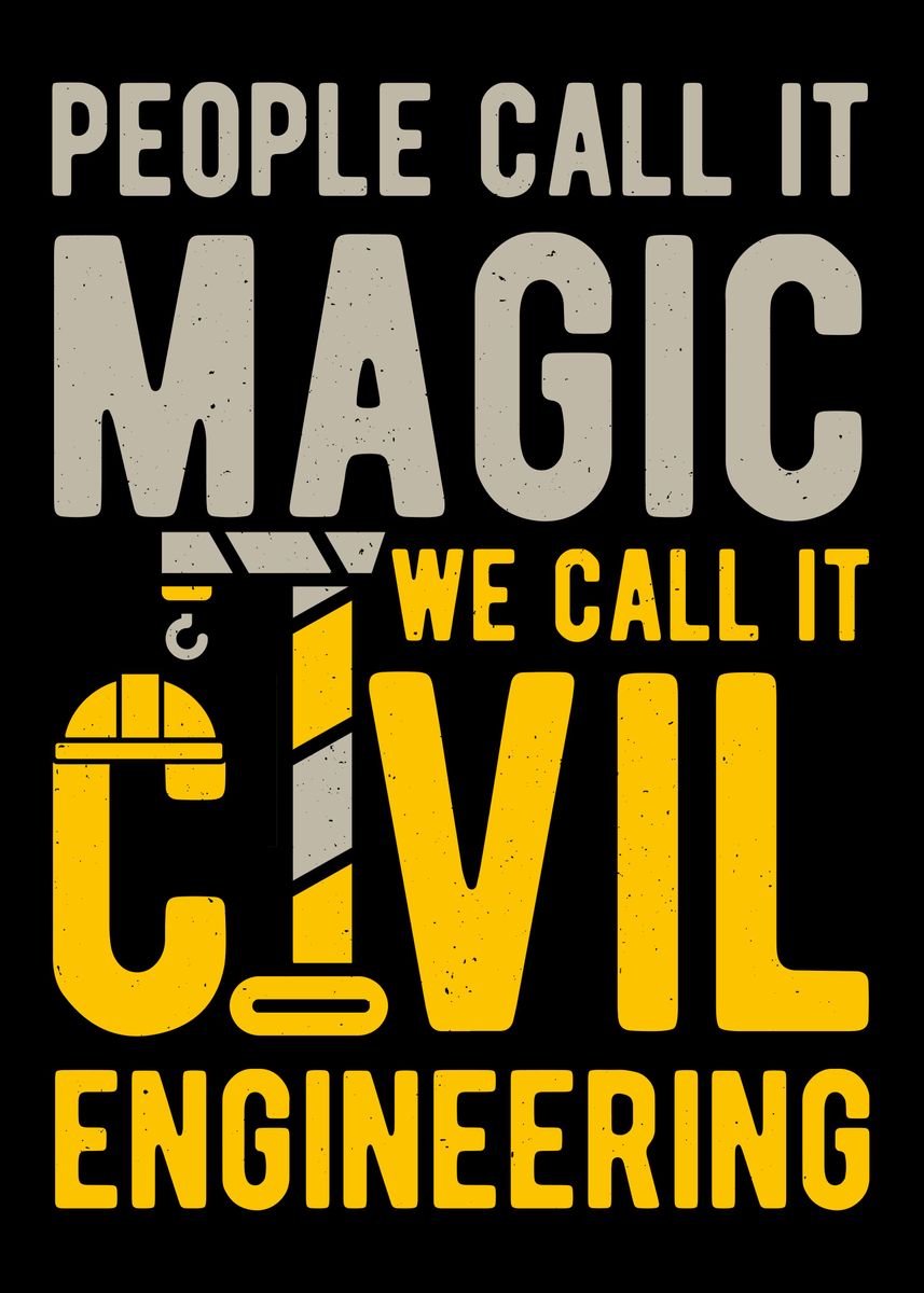 'Funny Civil Engineer' Poster, picture, metal print, paint by Visualz ...