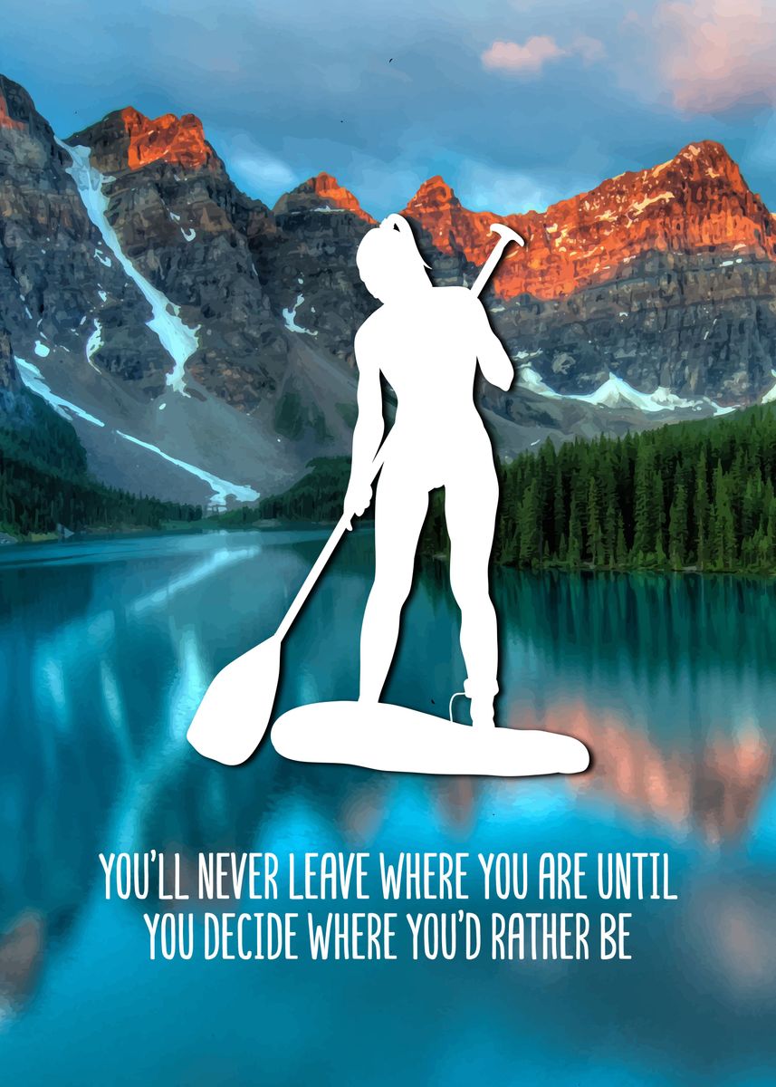 'Paddle Board Wall Decor' Poster by Decoratier Qwerdenker | Displate