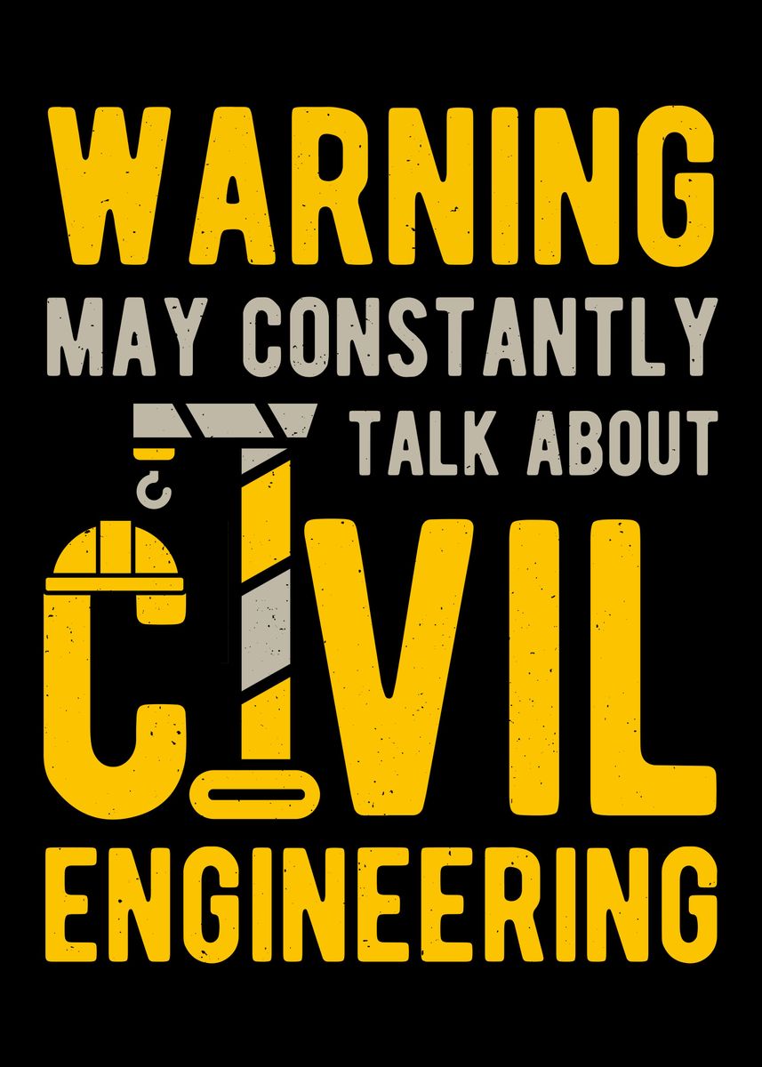 'Funny Civil Engineer' Poster by Visualz | Displate