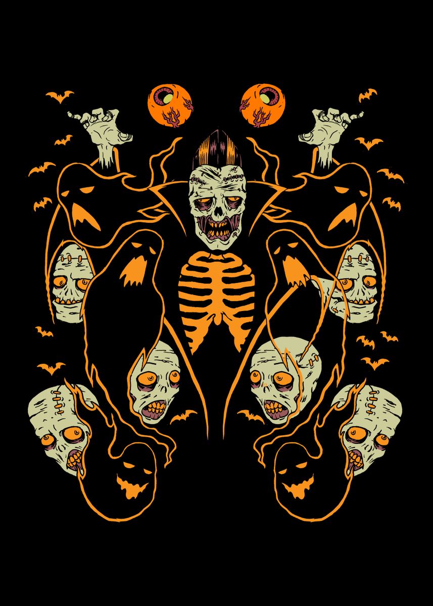 'Zombie Horror' Poster, picture, metal print, paint by Monsters and ...