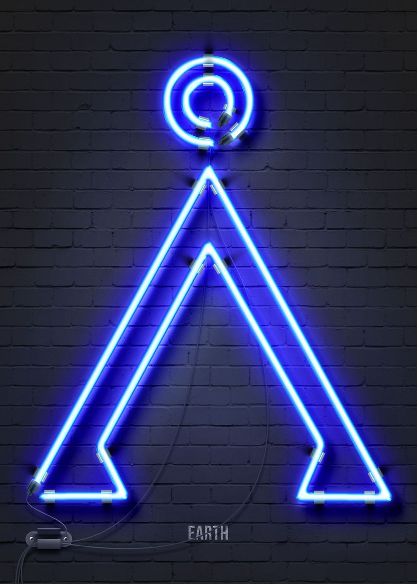 'Stargate neon sign' Poster, picture, metal print, paint by StuStu ...