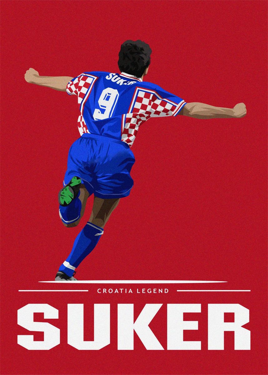 'Davor Suker' Poster, picture, metal print, paint by RobertHall Studio ...