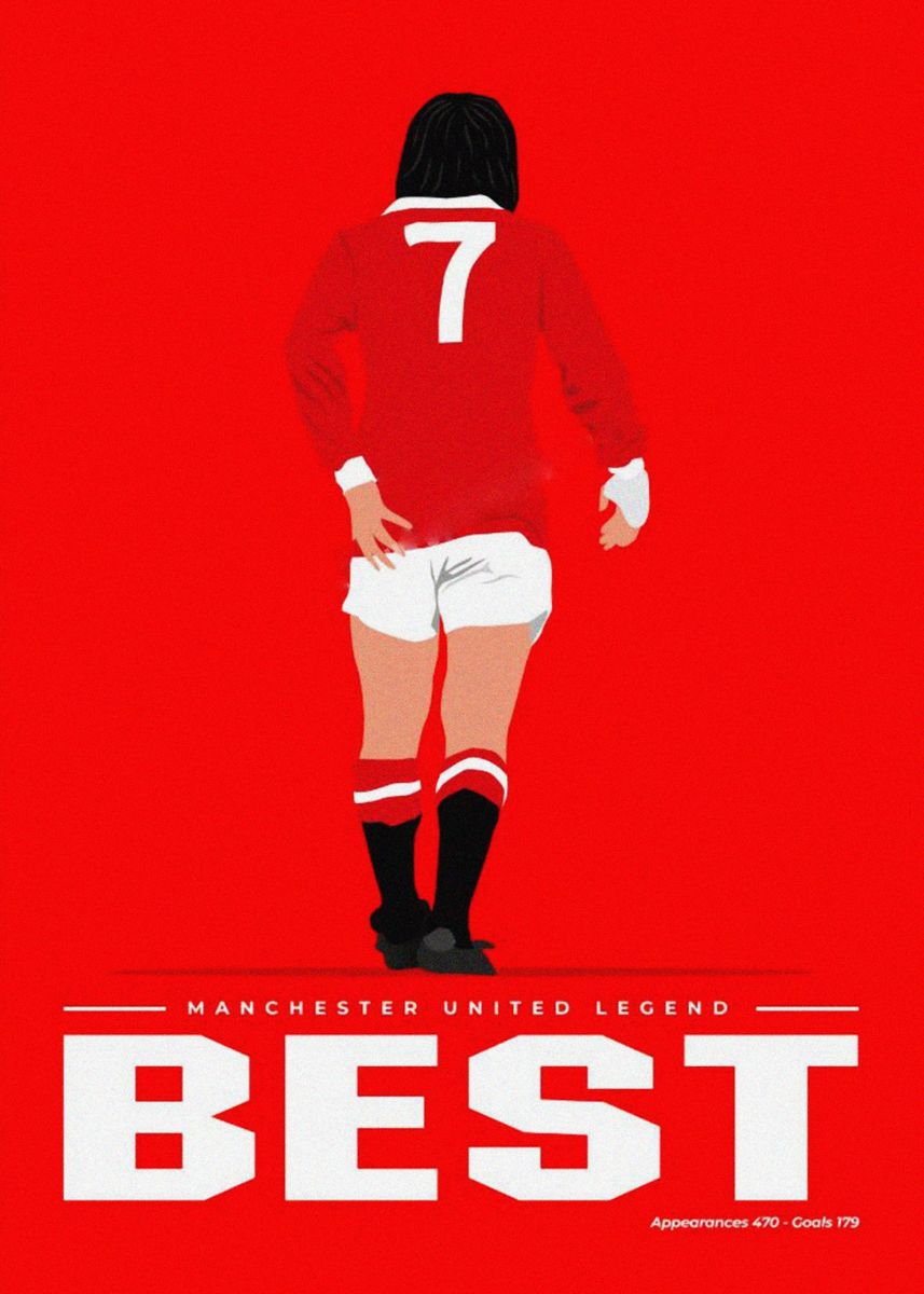 'George best' Poster, picture, metal print, paint by RobertHall Studio ...