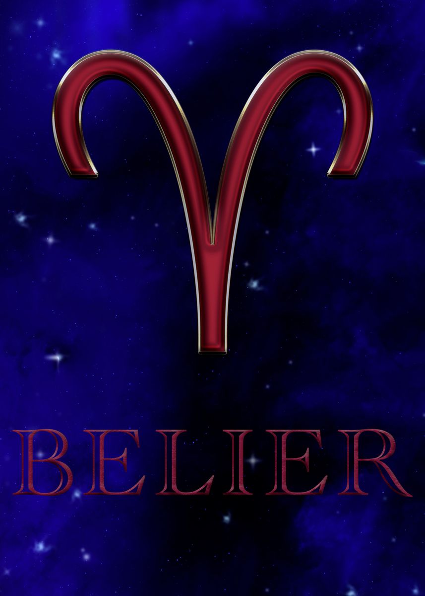 'Belier Signe Zodiaque' Poster, picture, metal print, paint by ...