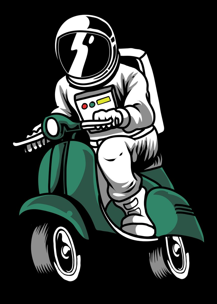 'Scooter Bike Scoot Moped' Poster by BobbyBubble | Displate