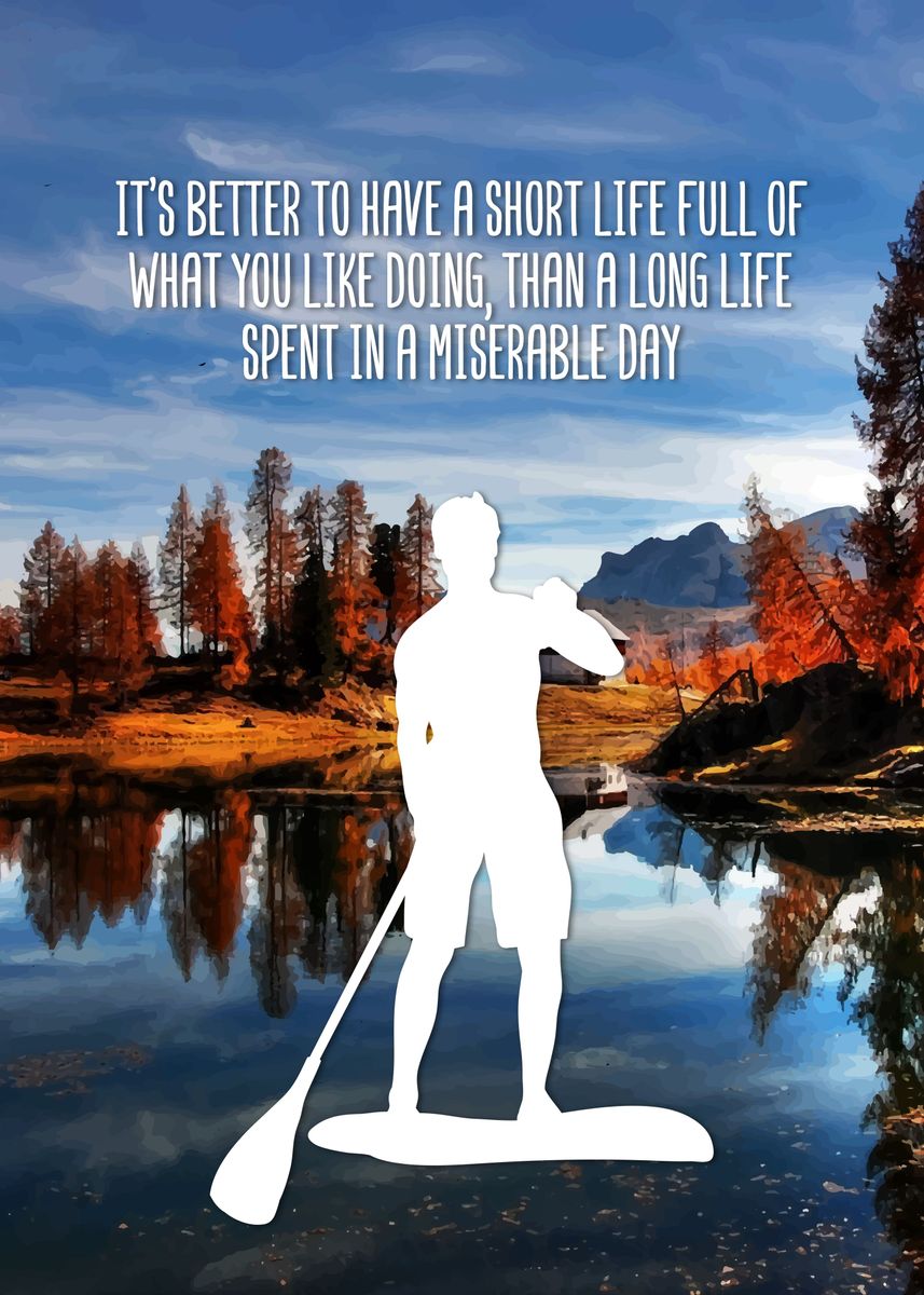 'Paddle Board Wall Decor' Poster, picture, metal print, paint by ...