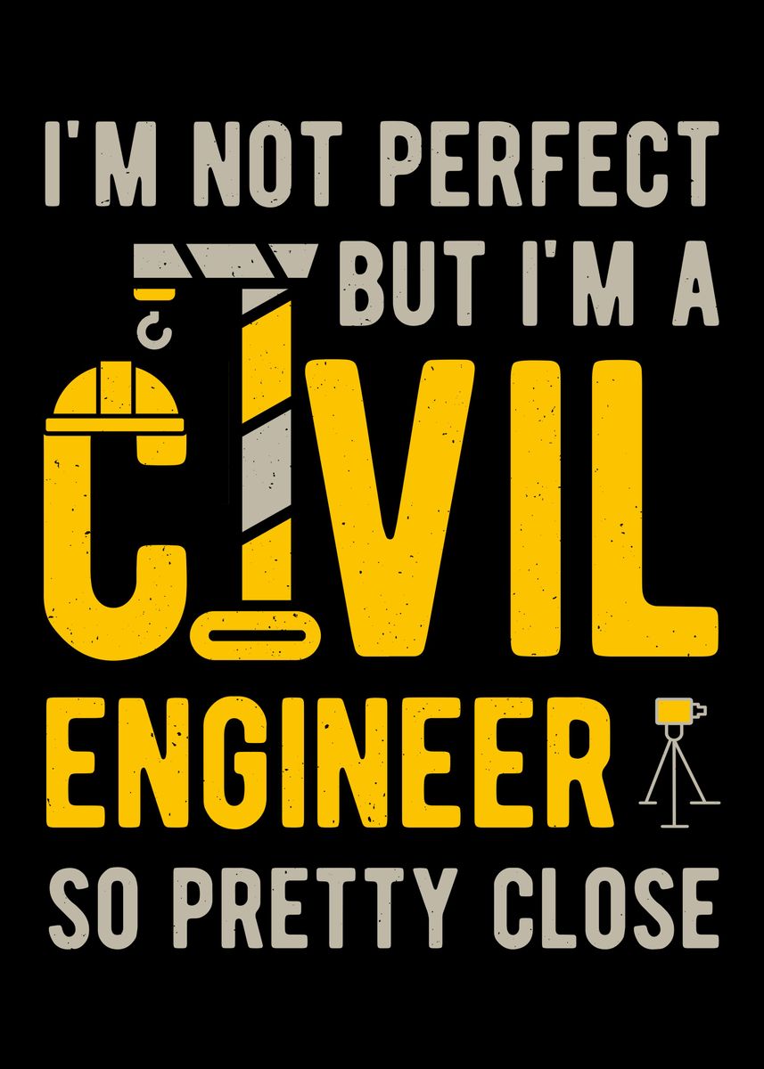 'Funny Civil Engineer' Poster by Visualz | Displate