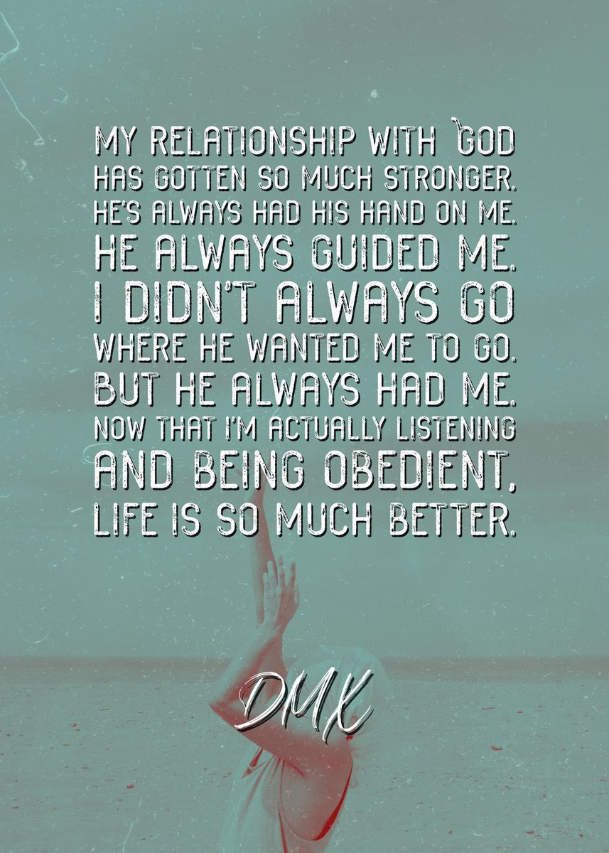 'DMX Quote 10' Poster by Quoteey | Displate