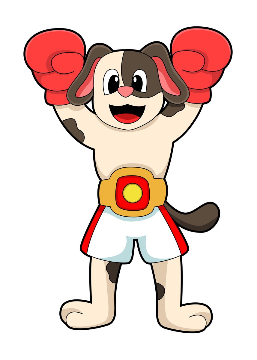 'Dog Boxer Boxing gloves' Poster, picture, metal print, paint by Markus ...