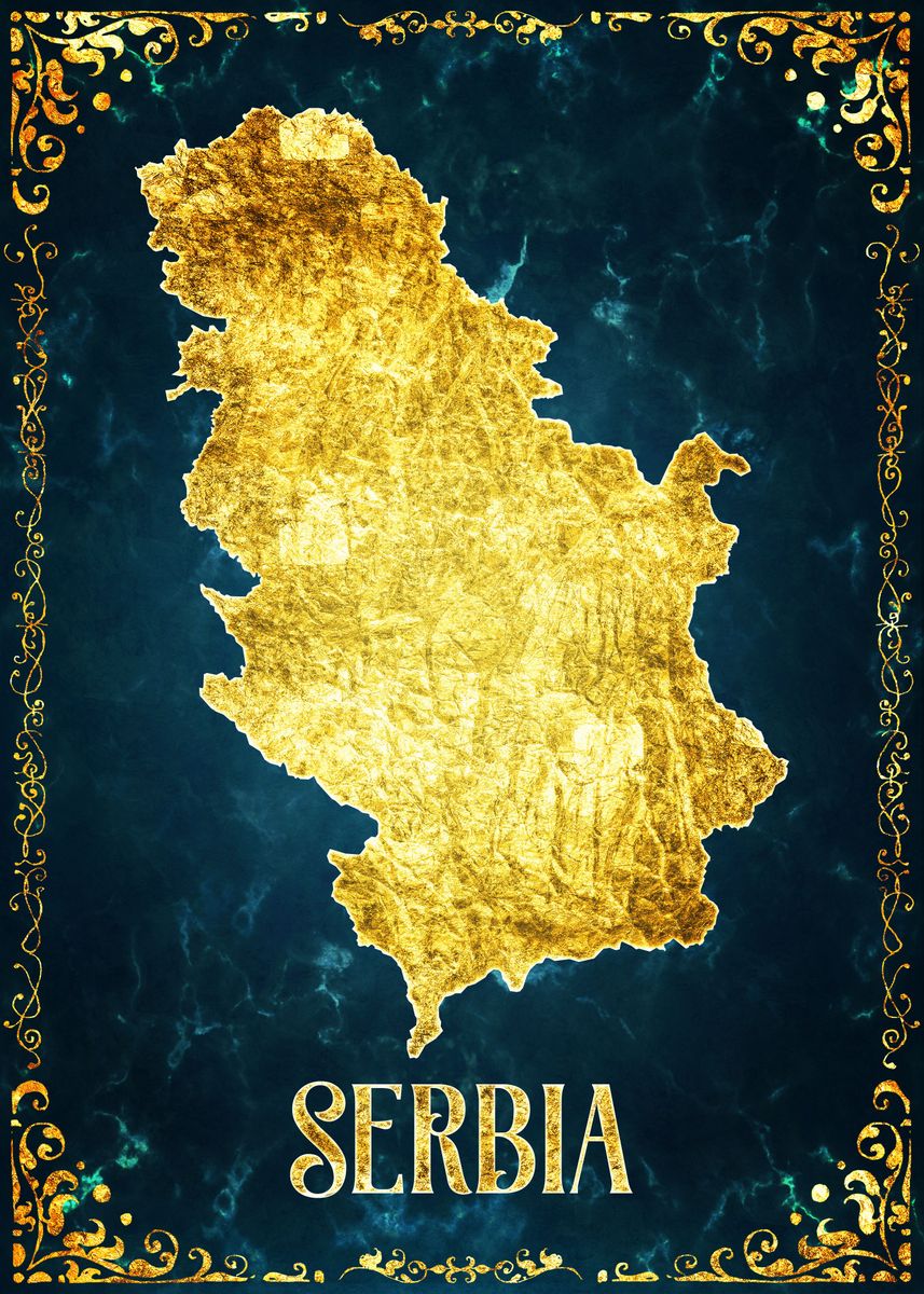 'serbia' Poster, picture, metal print, paint by SplashDesign | Displate