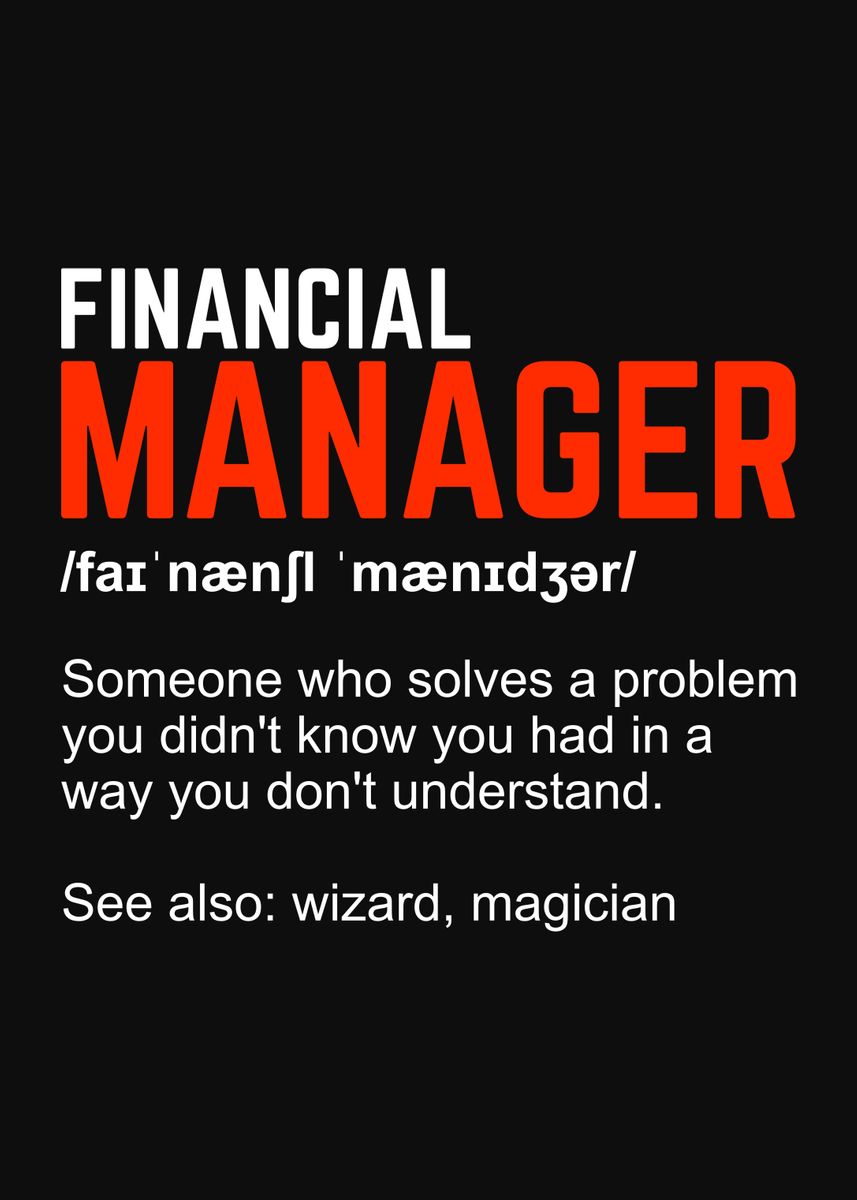 'Financial Manager Design' Poster by Marcel Doll | Displate