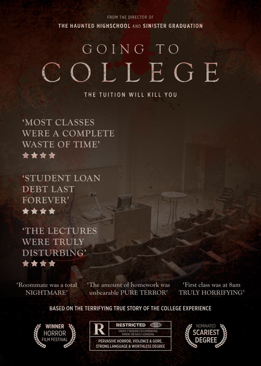 'College Horror Parody' Poster, picture, metal print, paint by ...