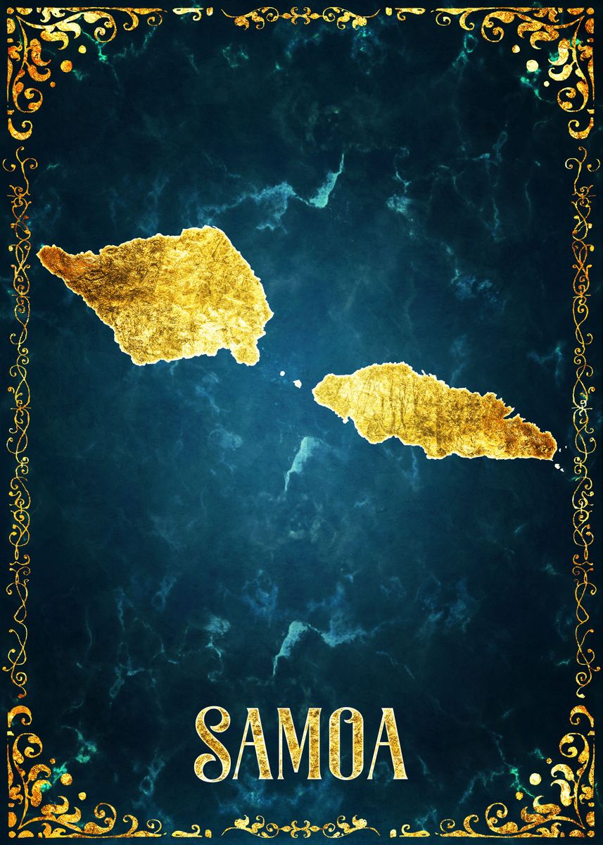 'samoa' Poster, picture, metal print, paint by SplashDesign | Displate