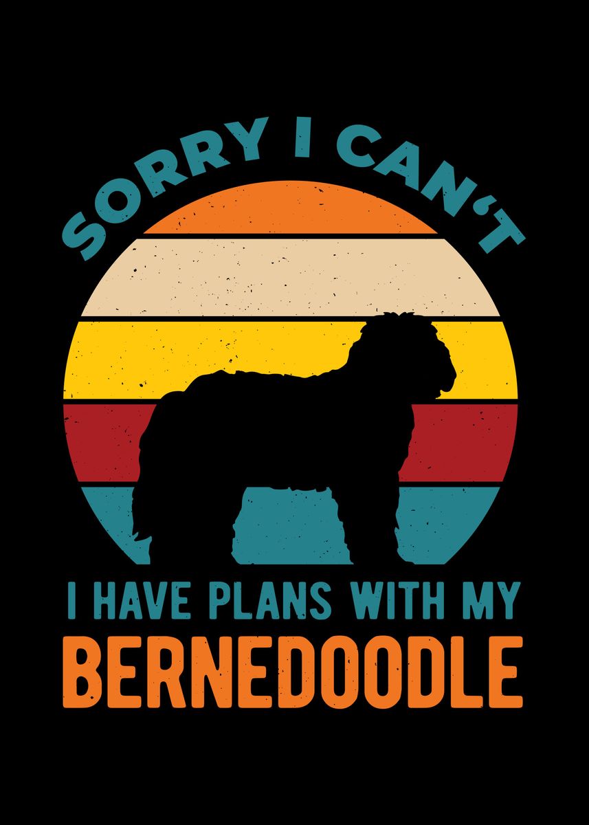 'Funny Bernedoodle' Poster by Visualz | Displate