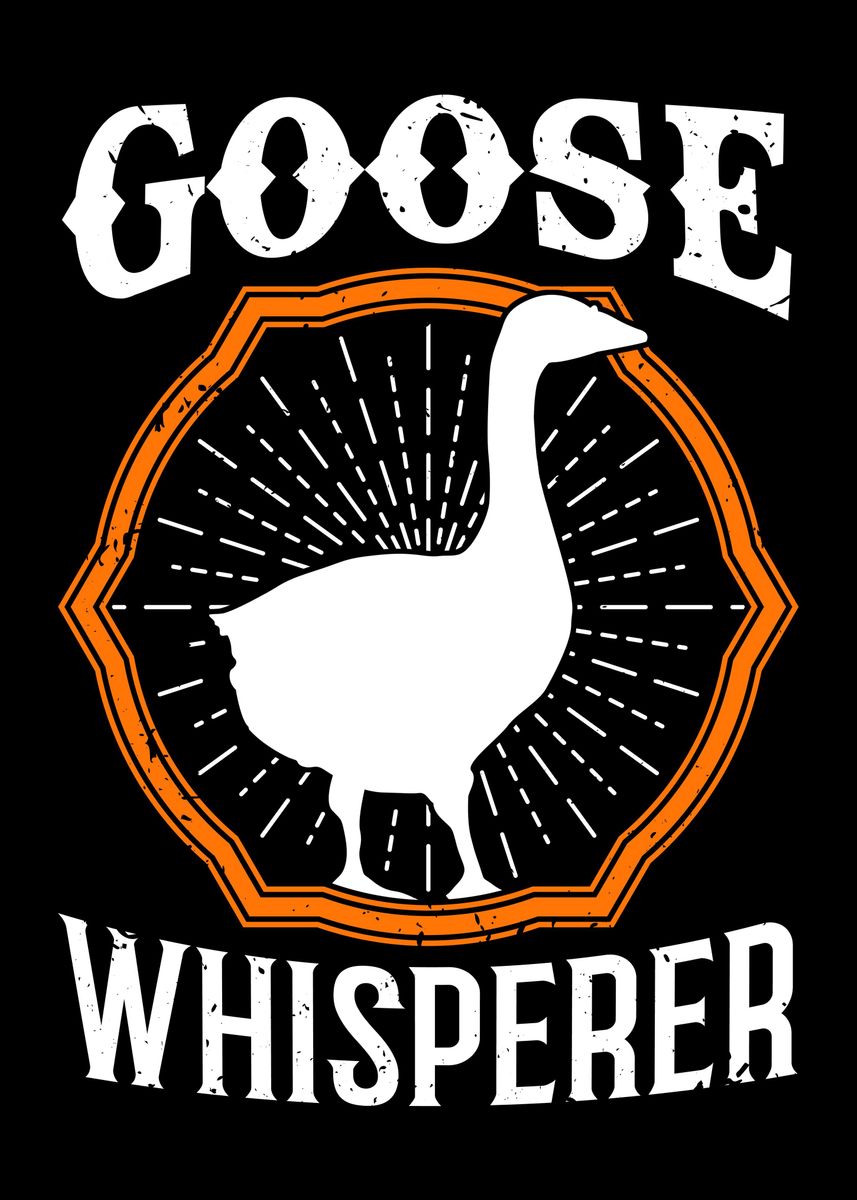'Goose Whisperer Geese' Poster, picture, metal print, paint by ...