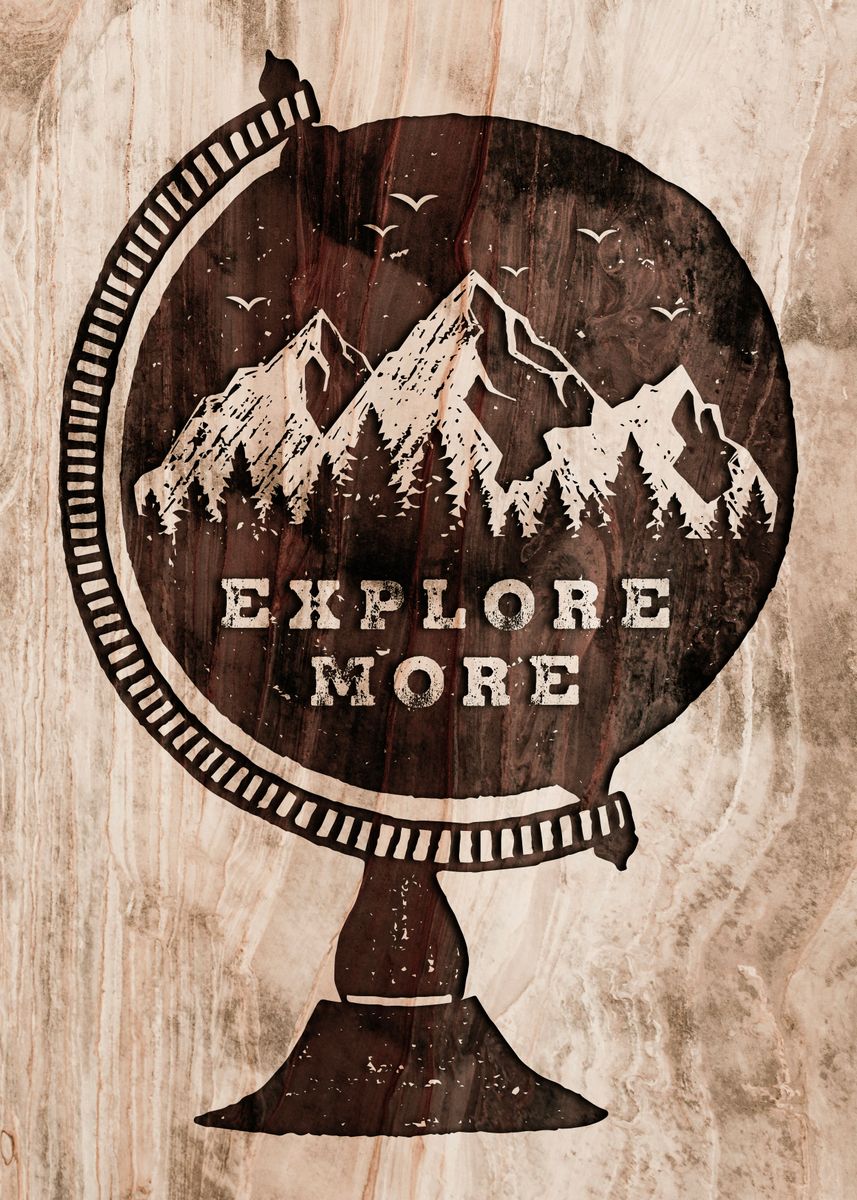 'Explore the World' Poster by Cris de Almeida | Displate
