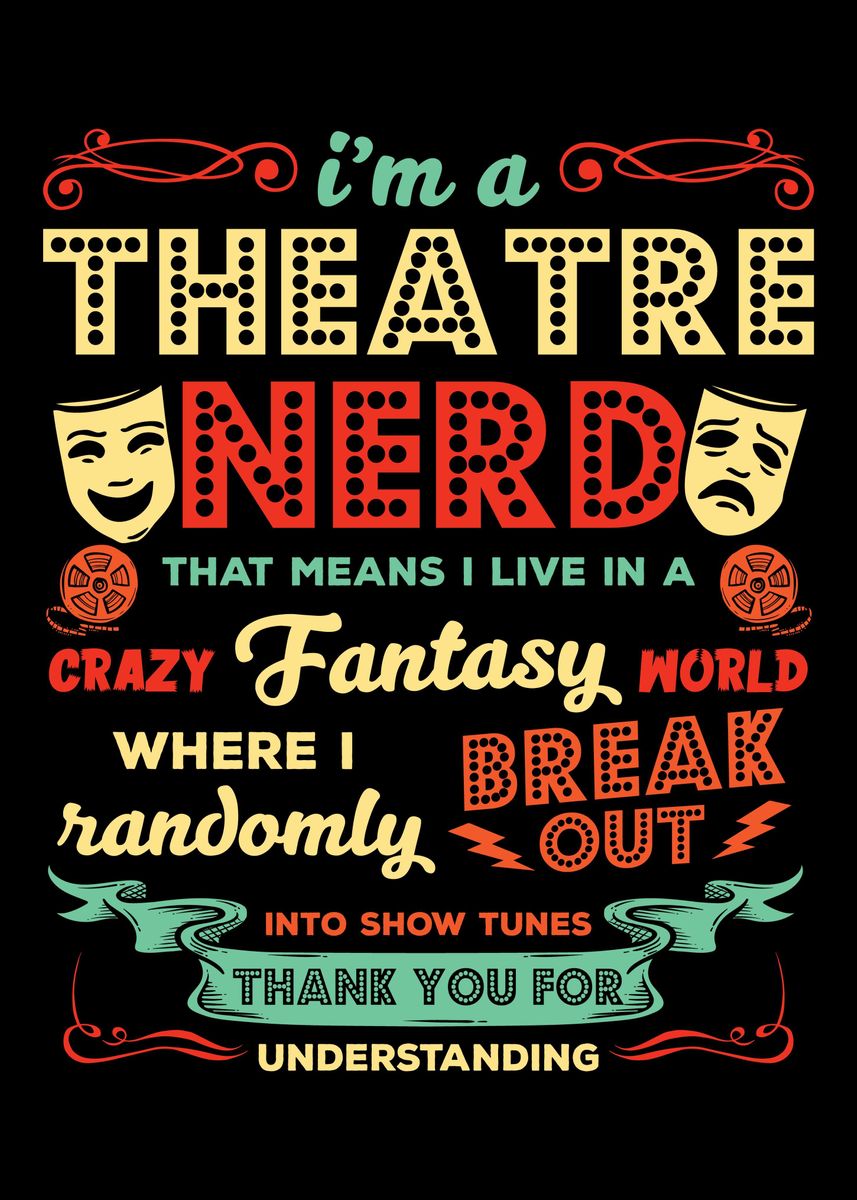 'Theatre Theater Actors' Poster, picture, metal print, paint by ...