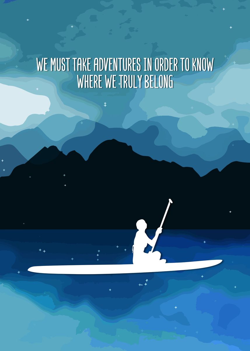 'Paddle Board Wall Decor' Poster by Decoratier Qwerdenker | Displate