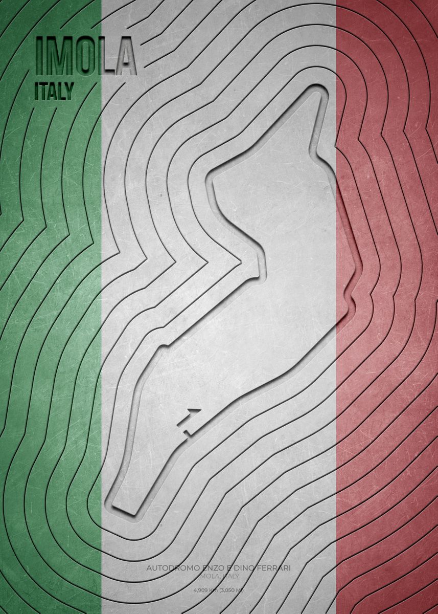 'GP Italy Imola' Poster, picture, metal print, paint by MauriTz Design ...