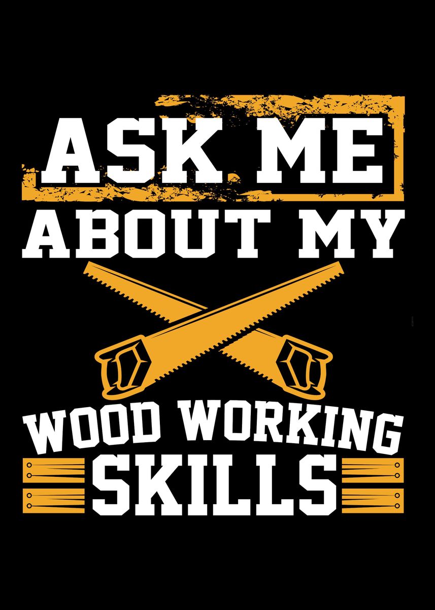 'Carpenter Woodworker' Poster by CrazySquirrel | Displate