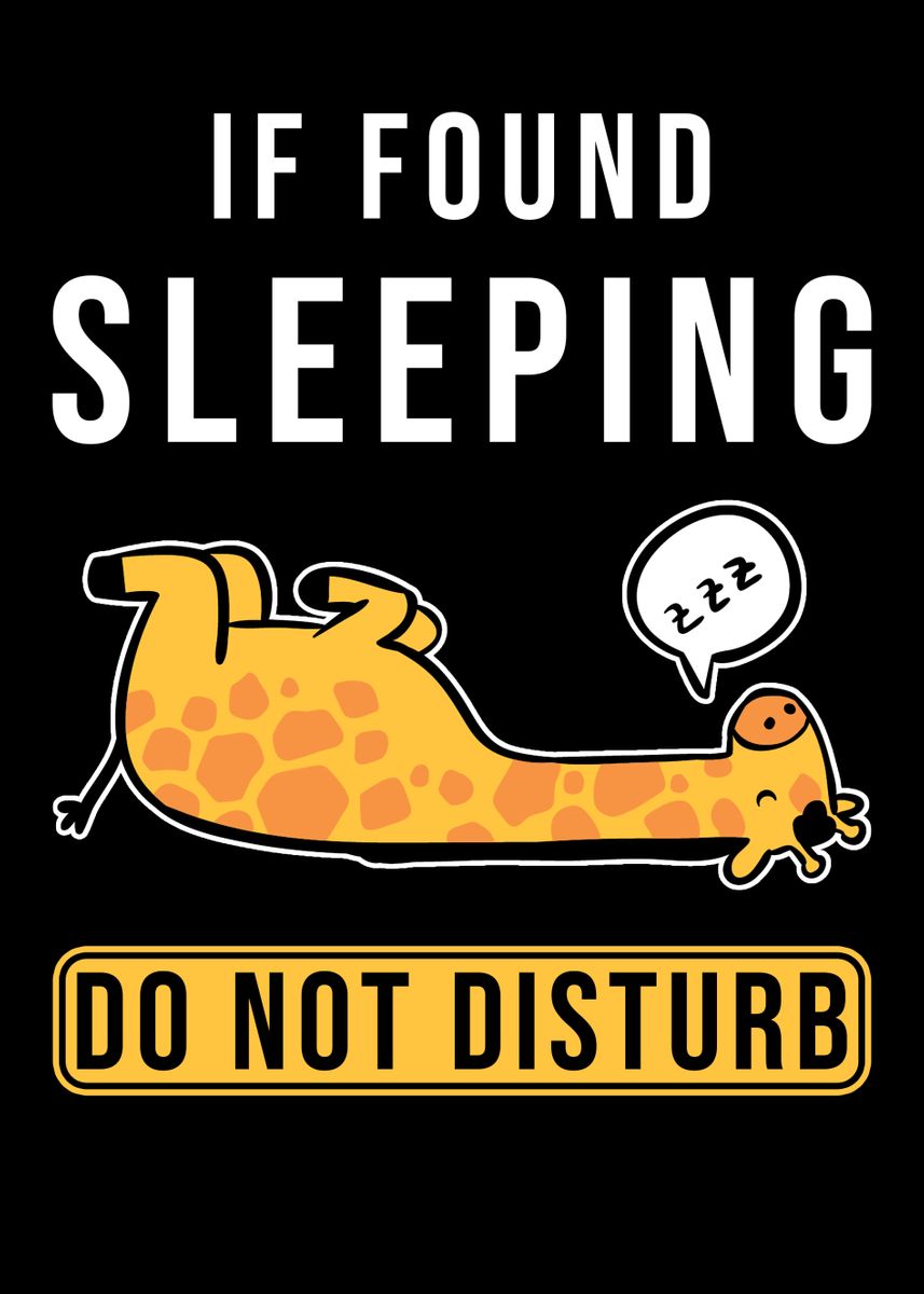 'Sleep Saying Funny' Poster, picture, metal print, paint by schmugo ...