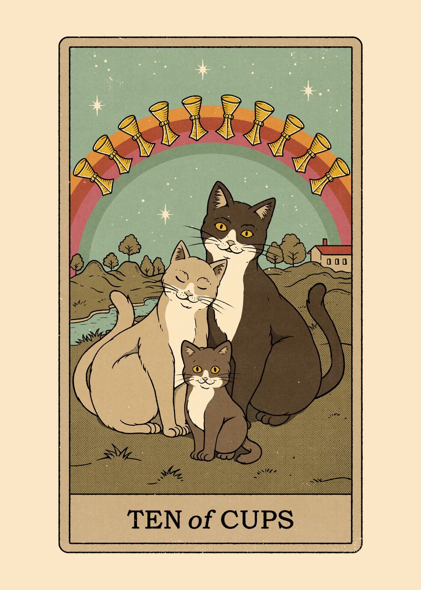 'Ten of Cups' Poster, picture, metal print, paint by Thiago Corrêa ...
