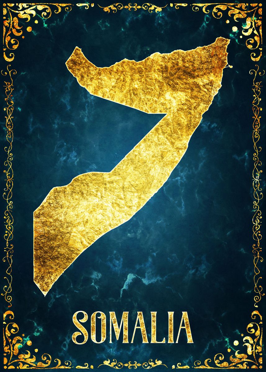 'somalia' Poster, picture, metal print, paint by SplashDesign | Displate