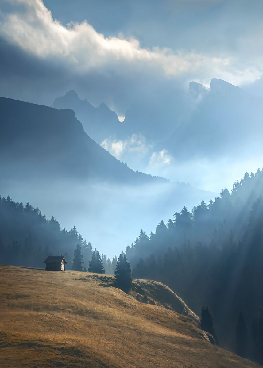 'Valley' Poster, picture, metal print, paint by Julius Kähkönen | Displate