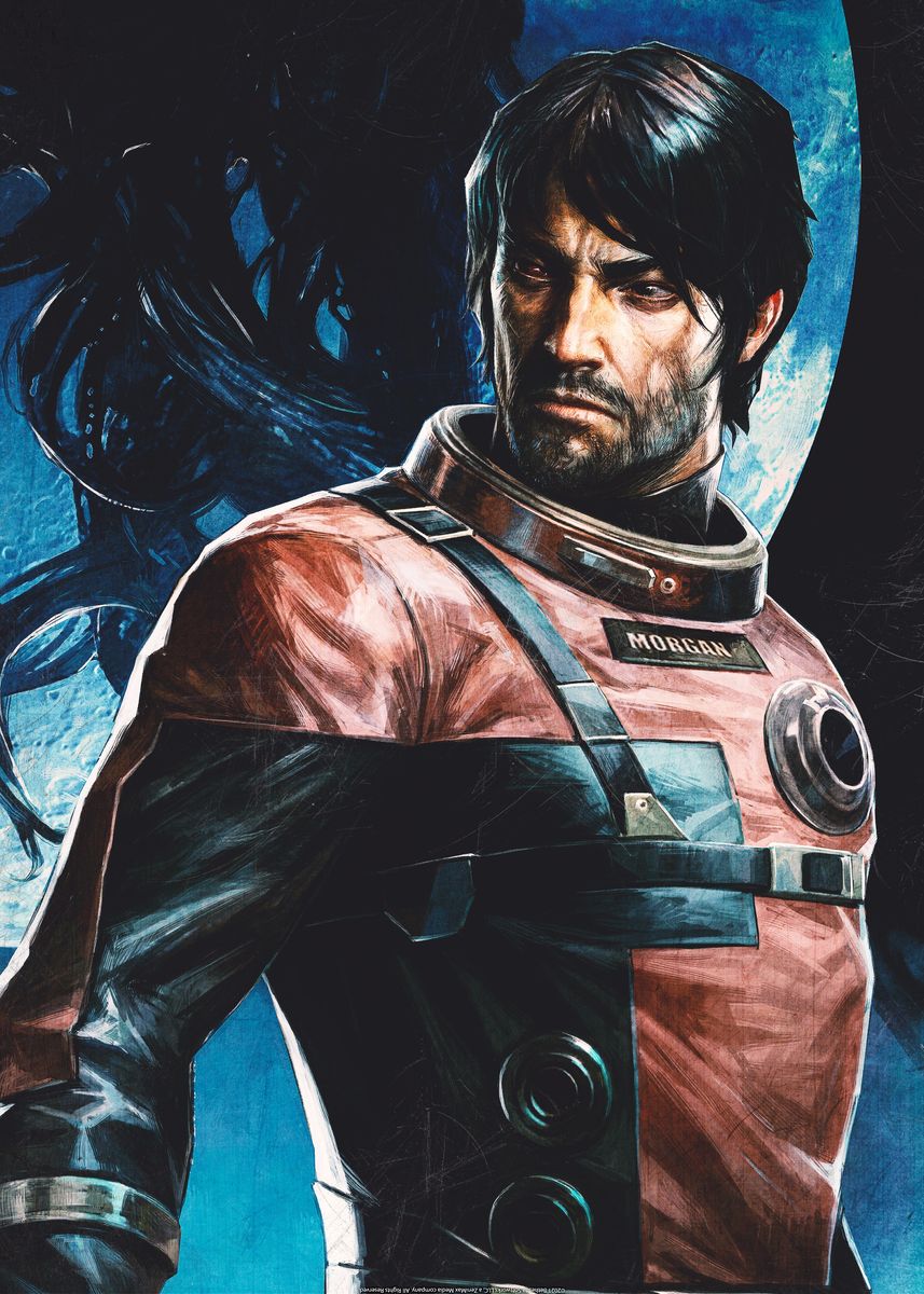 'Male Morgan Yu' Poster, picture, metal print, paint by Prey | Displate