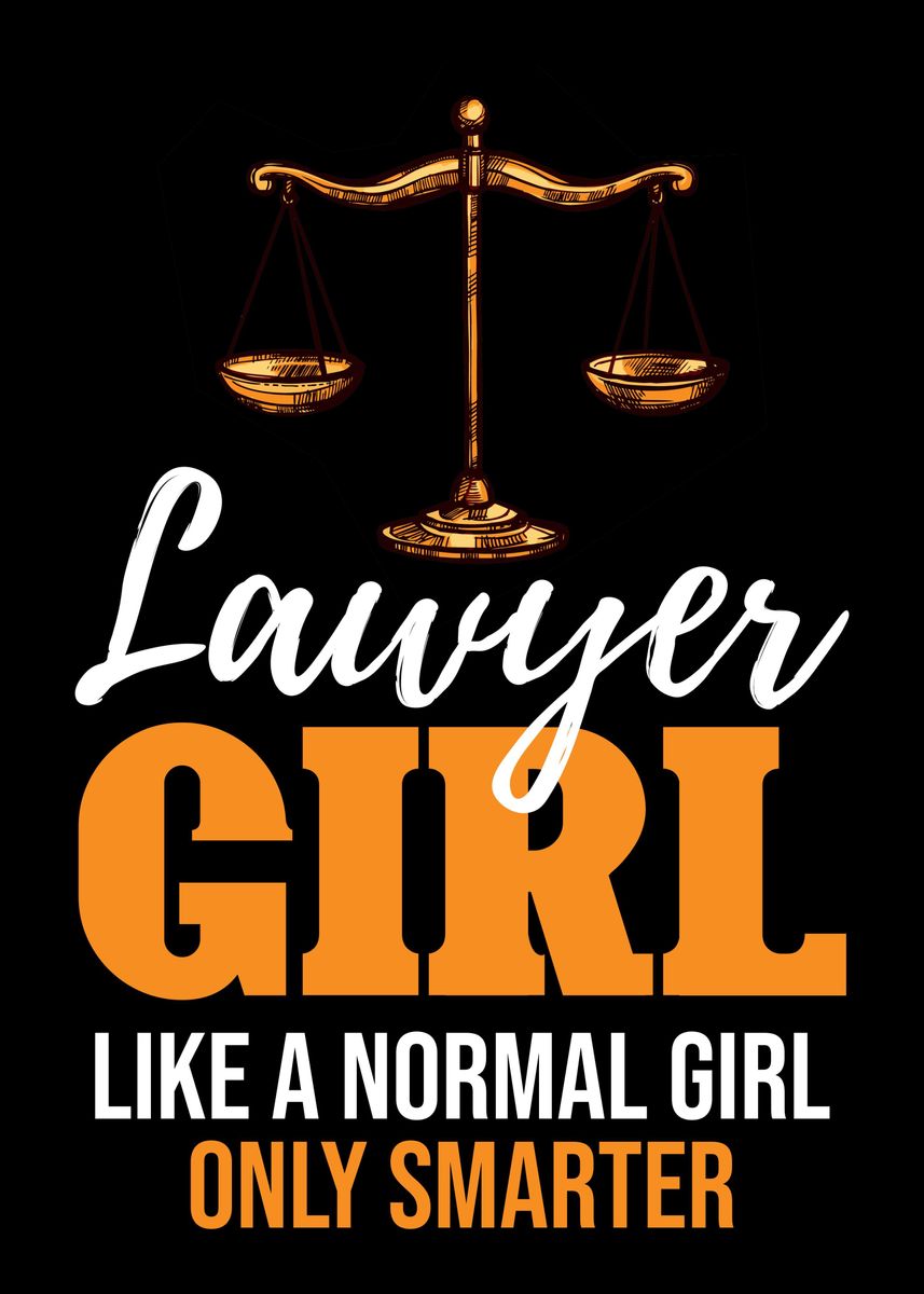 'Lawyer Girl Law Attorney' Poster by ankarsdesign | Displate
