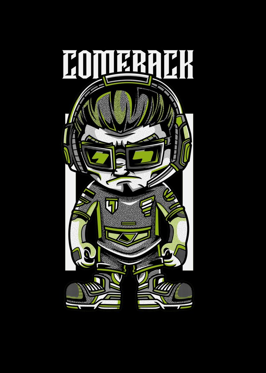 'Comeback' Poster, picture, metal print, paint by thetshirtshop2020 ...