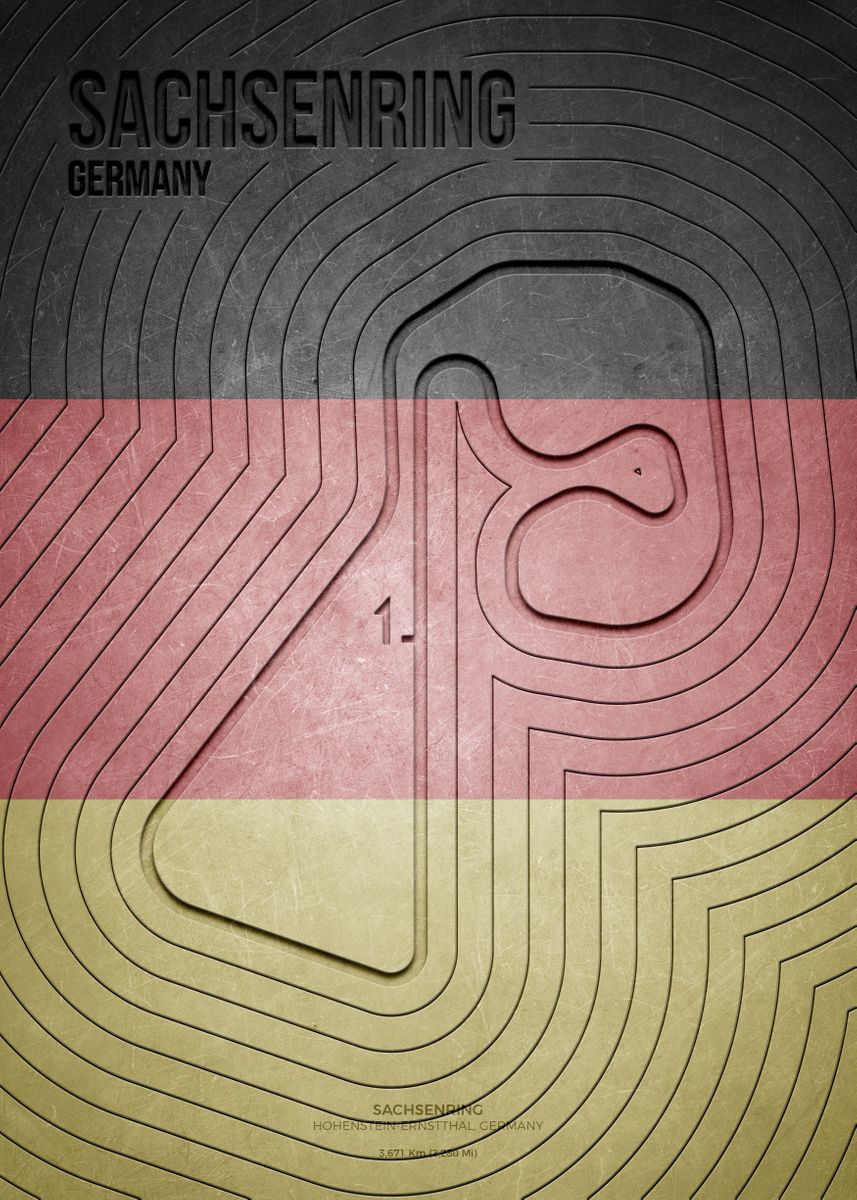 'GP Germany Sachsenring' Poster, picture, metal print, paint by MauriTz ...