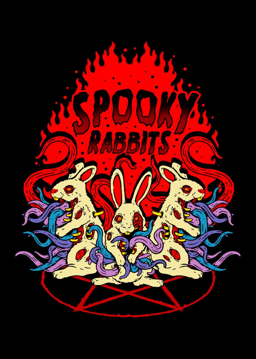 'Spooky Rabbits' Poster by Monsters and Martians | Displate