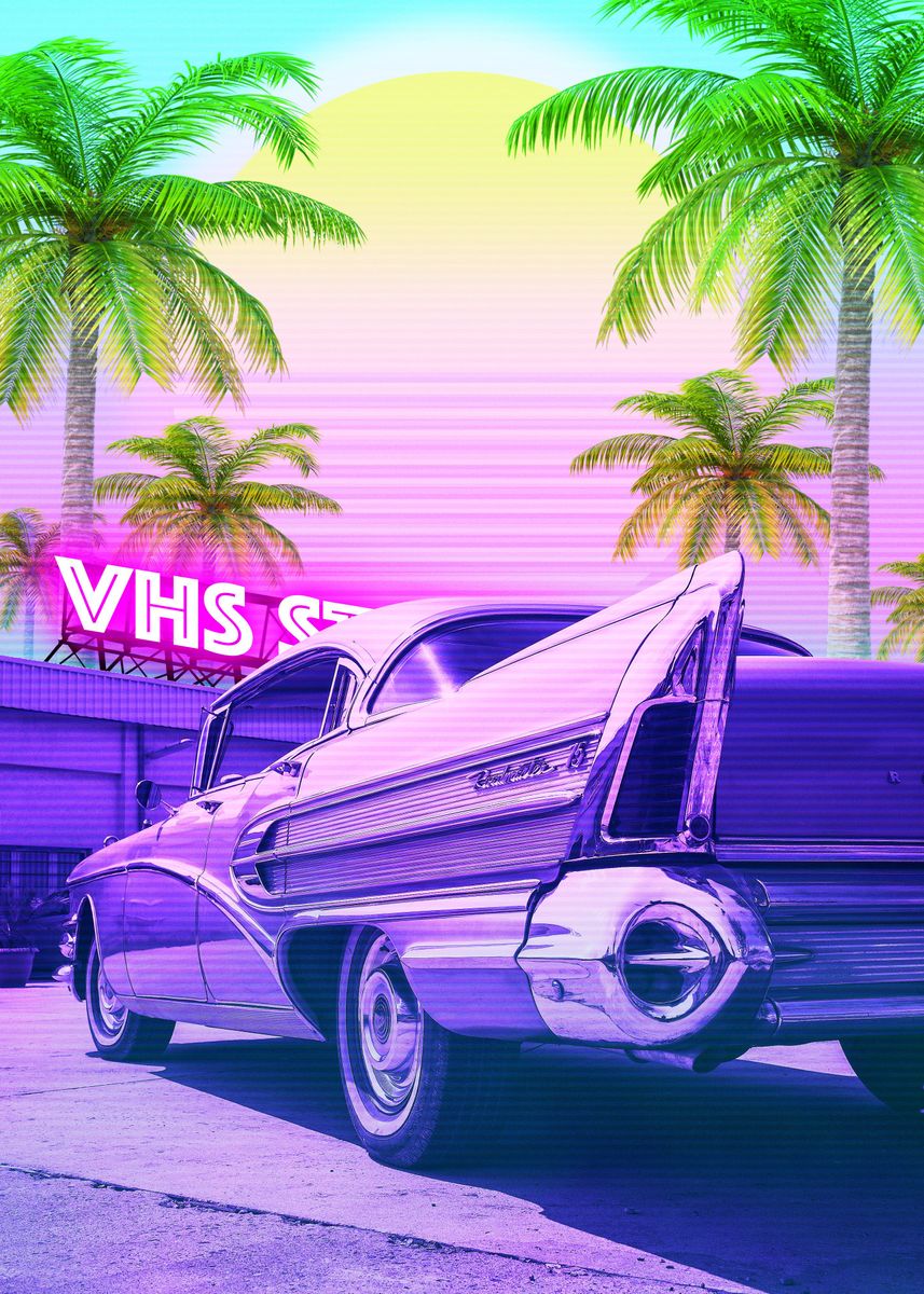 'VHS 80s Store' Poster, picture, metal print, paint by Tarendra Studio ...